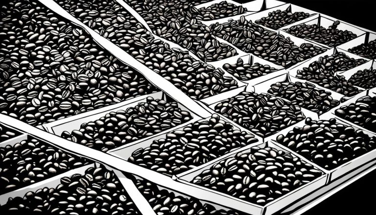How are coffee beans sorted and graded?