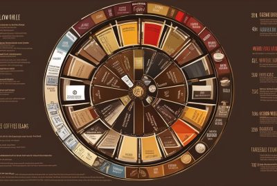 What is the role of the taster's flavor wheel in evaluating coffee beans?